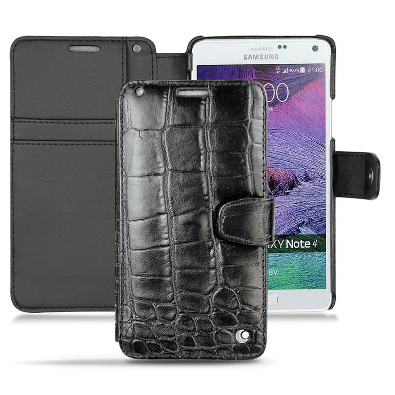 Étui Portefeuille En Cuir Noreve Tradition B Pour Samsung Galaxy Note 4
