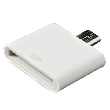Adaptateur Compatible 30-broches / Micro USB - Blanc