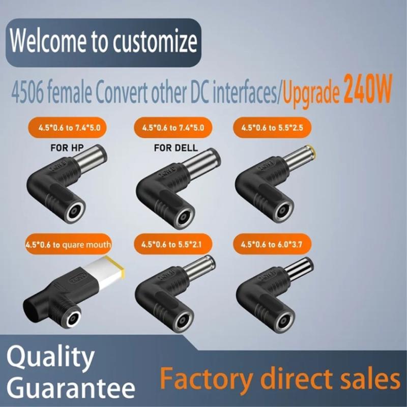 Adaptateur d'alimentation DC Connecteur 4.5x0.6mm Femelle vers 6.0x3 ...