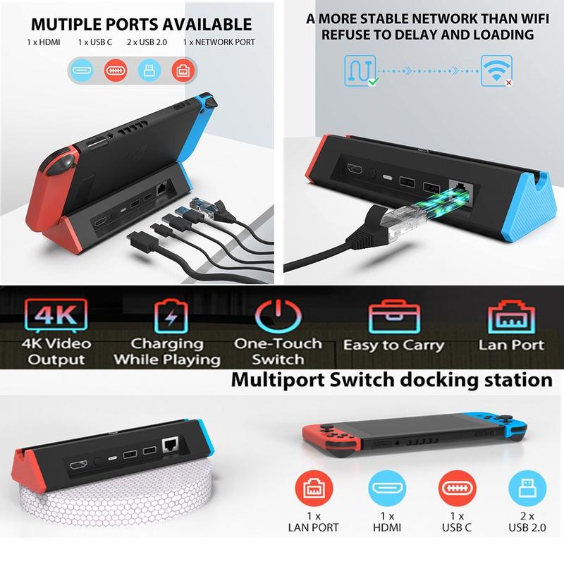 Station d'accueil multiport pour Nintendo Switch / Switch OLED (modèle ...
