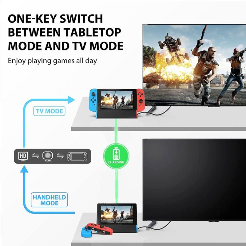 Station d'accueil multiport pour Nintendo Switch / Switch OLED (modèle LAN) Console de jeu ...