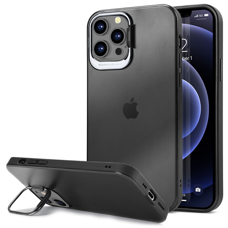 Coque Hybride pour iPhone 12/12 Pro avec Béquille Cachée - Noire ...