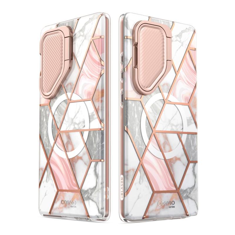 Samsung Galaxy S24 Ultra Supcase Cosmo Mag Hybrid Case - Marbre rose