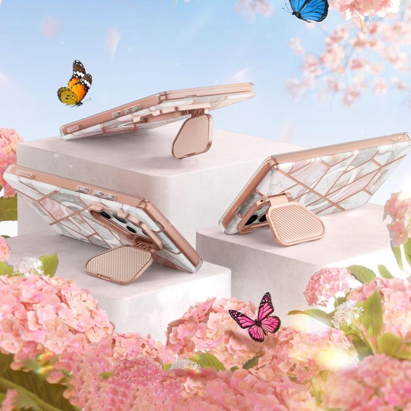 Samsung Galaxy S24 Ultra Supcase Cosmo Mag Hybrid Case - Marbre rose