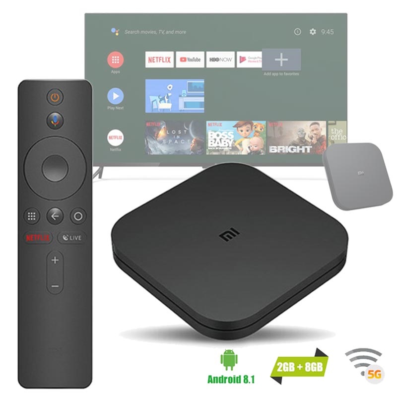 Box TV 4K HDR Android 8 1 Xiaomi Mi Box S Noir