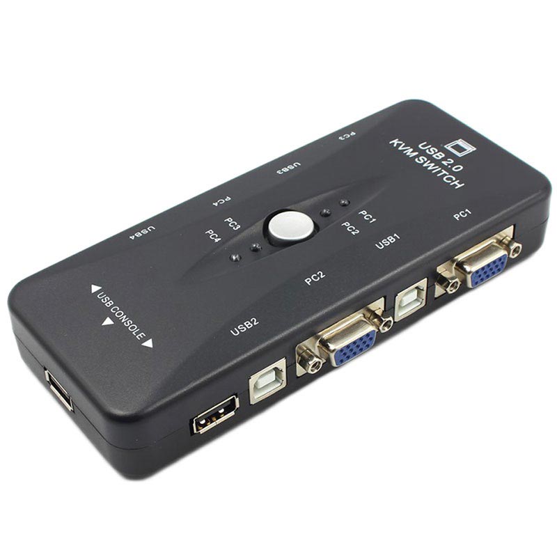 Commutateur KVM 4 Ports VGA/USB 2.0 - FullHD