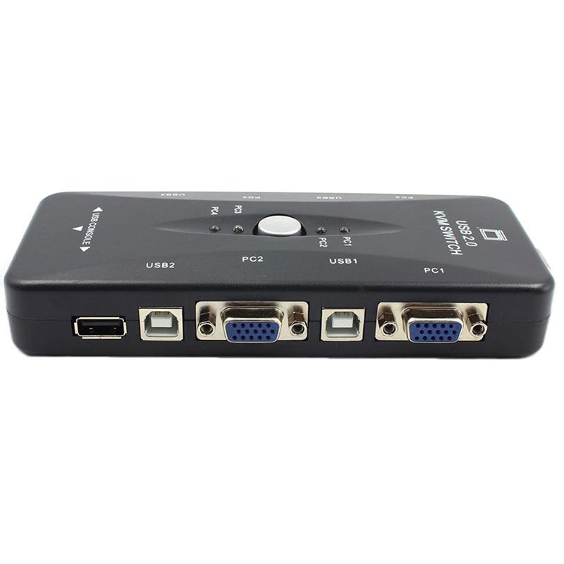 Commutateur KVM 4 Ports VGA/USB 2.0 - FullHD