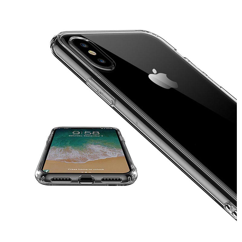 Coque iPhone X / iPhone XS en TPU Résistante aux Chocs - Transparente