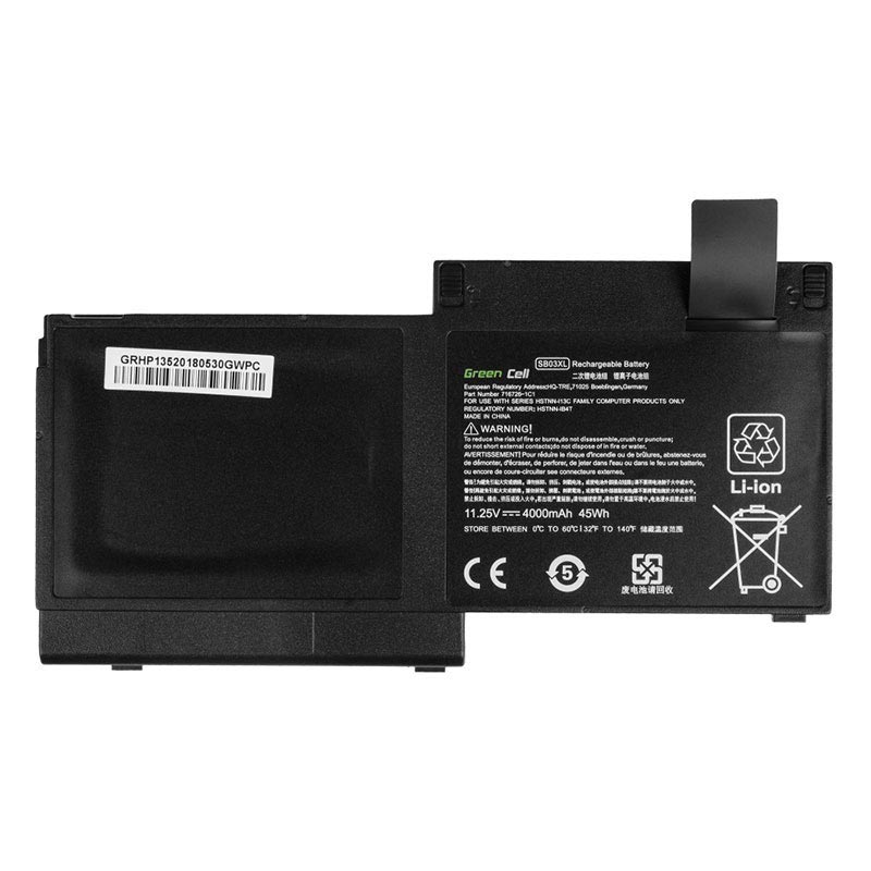 Batterie Green Cell pour HP EliteBook 720 G2, 725 G2, 820 G2 - 4000mAh